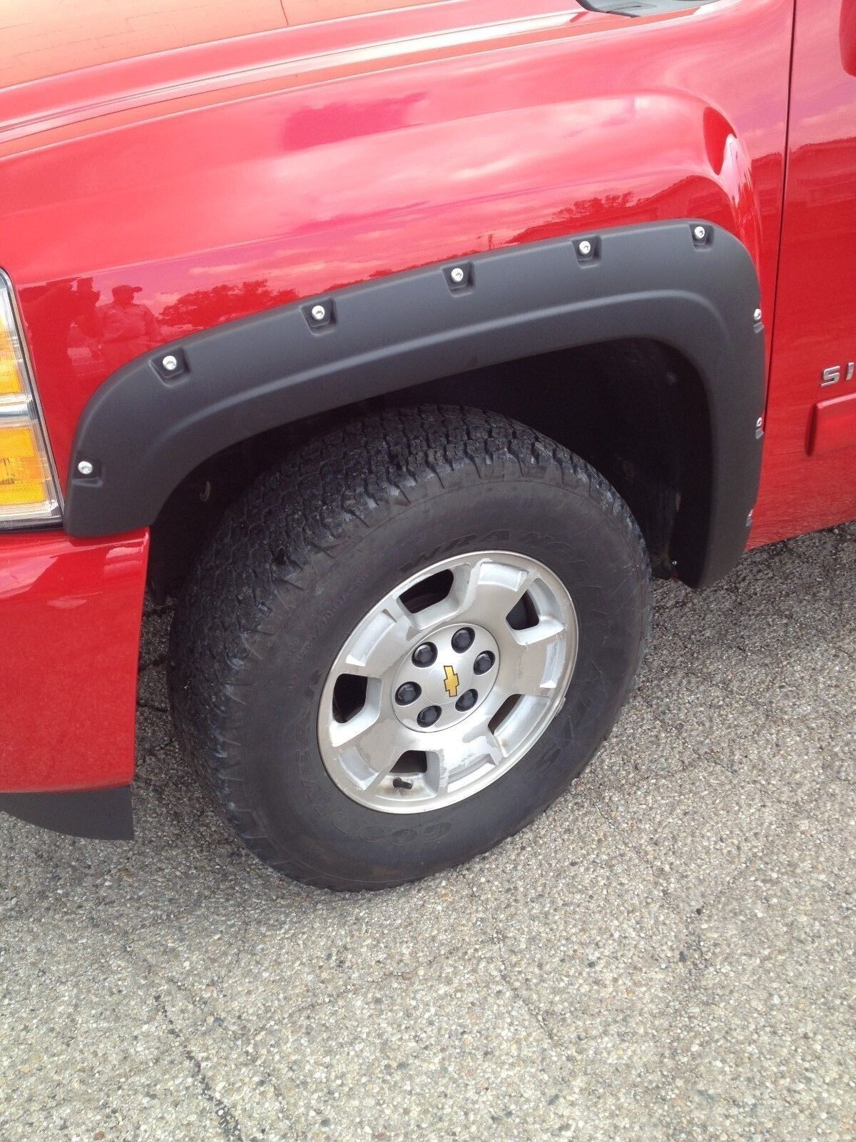 07-13 POCKET RIVET FENDER FLARES CHEVY SILVERADO CREWCAB SHORT BED 5.8 ...