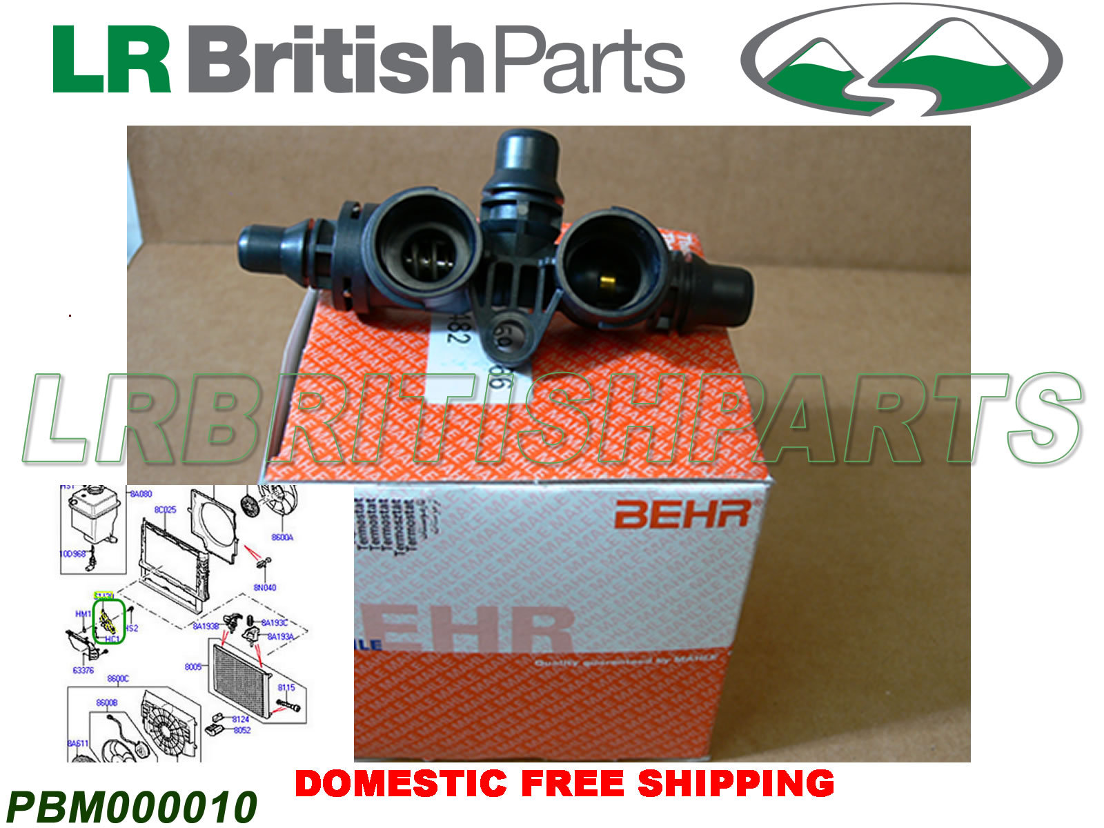 LAND ROVER TRANSMISSION THERMOSTAT RANGE ROVER 03-05 BEHR NEW PBM000010 ...