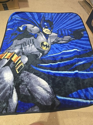 Large Fleece Batman Blanket Throw - Black Blue Soft DC Comics 60x50 ...
