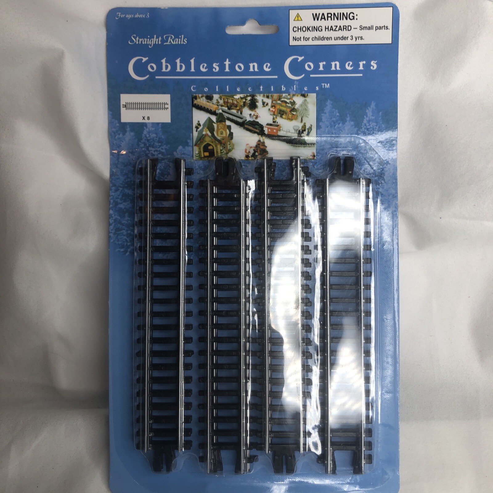 Cobblestone Corners Collectibles Train Tracks Straight Rails X 8 New ...
