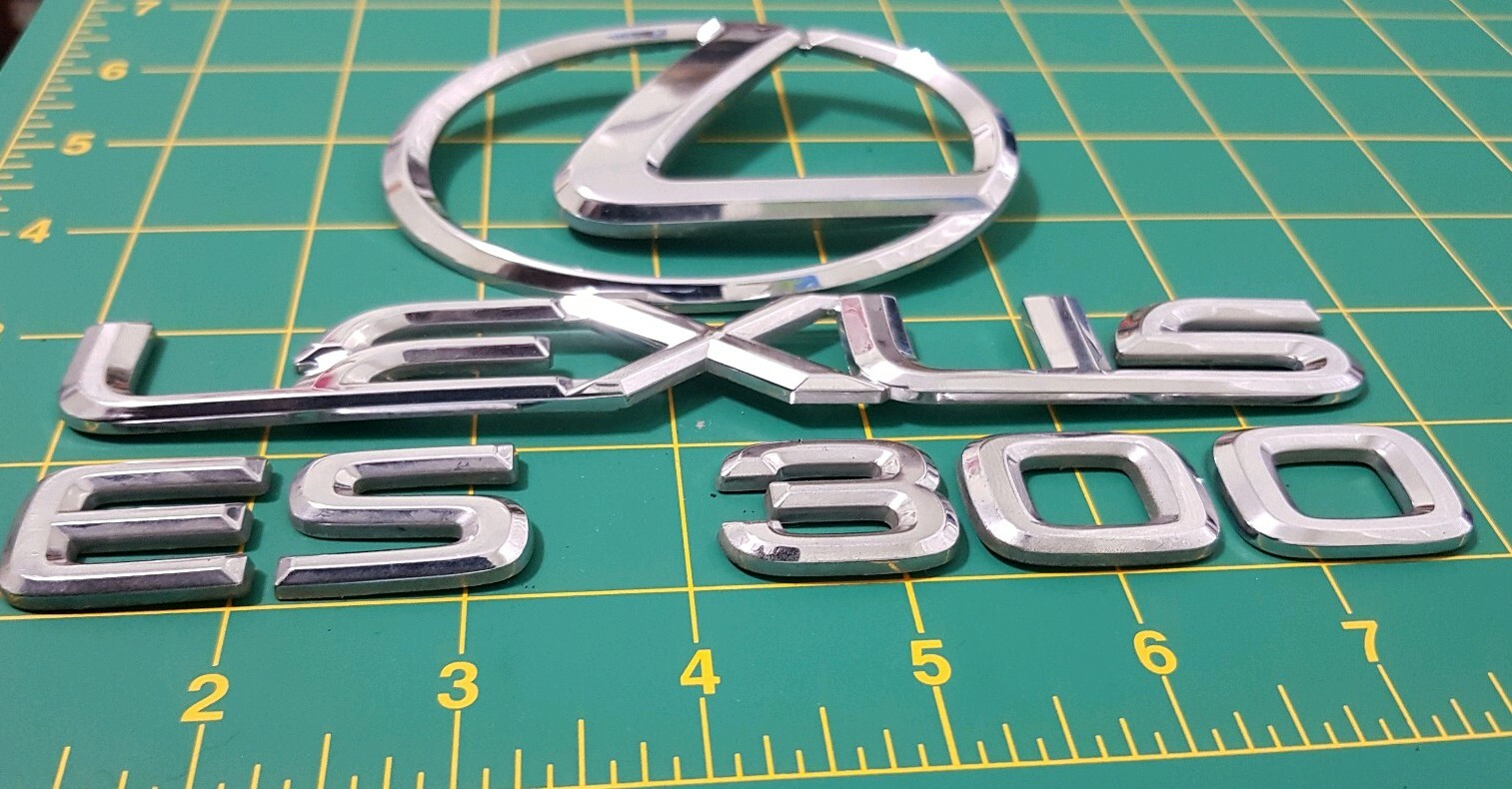 LEXUS ES300 01 02 03 04 05 Rear Emblem Set Trunk Badge Logo Chrome ...