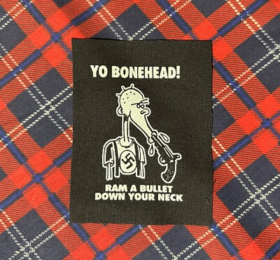 Yo Bonehead! Ram A Bullet DIY Patch- Anti Racist Punk Crust Leftover ...