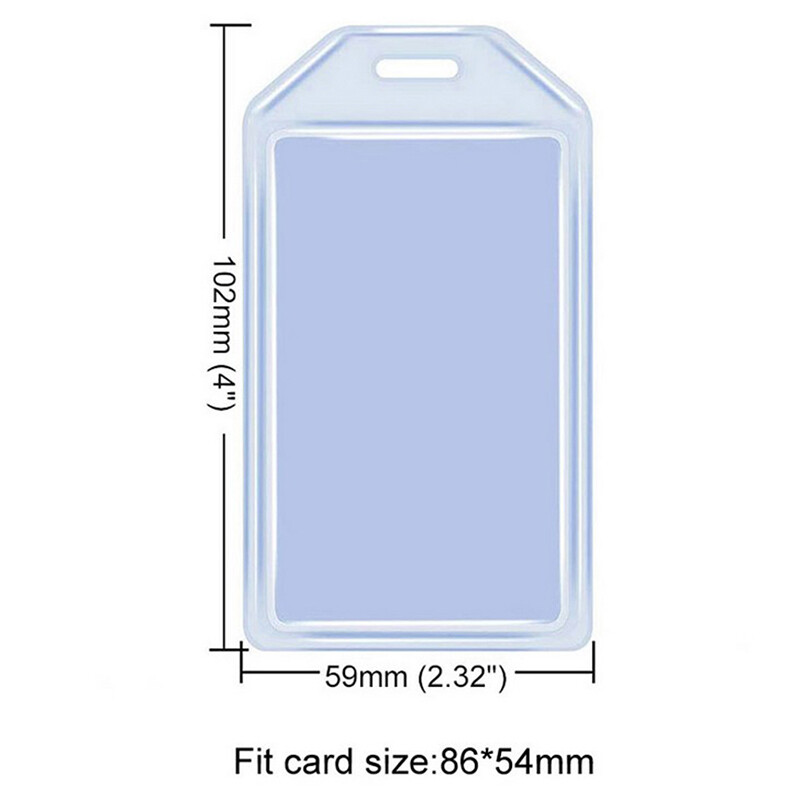 ID Card Badge Holder, Hard Plastic Vertical Silicone Soft Clear PVC ...
