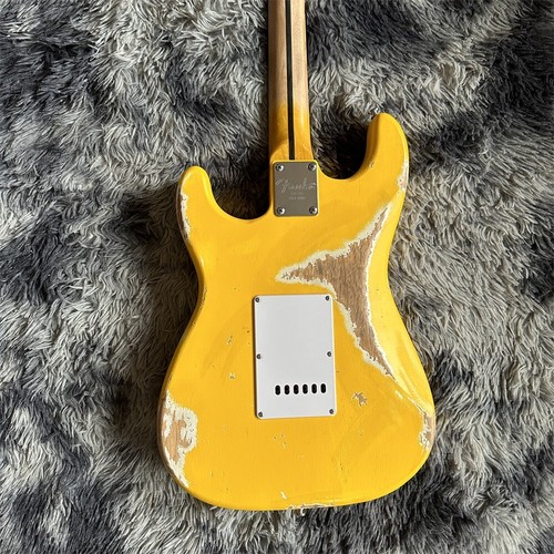 In Stock Aged Handed Relics Old ST Yellow Electric Guitar Shipping ...
