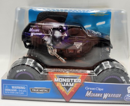 Official Monster Jam 1:24 Die Cast - Mohawk Warrior Great Clips Model ...