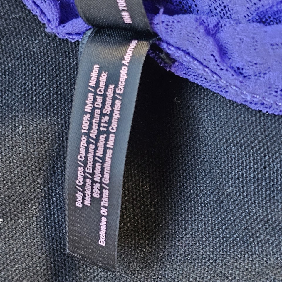 Victoria's Secret Lace Garter Halter Purple Sz M Sexy Romantic ...