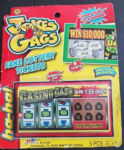 JA-RU Jokes & Gags Fake Lottery Tickets (Assortment Pack of 5) | eBay