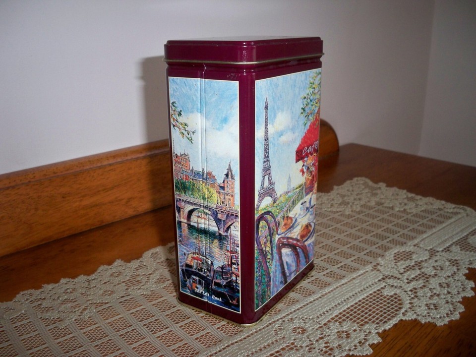 Maxwell House French Roast Coffee Tin 1993 Inspirations of Paris Eiffel ...