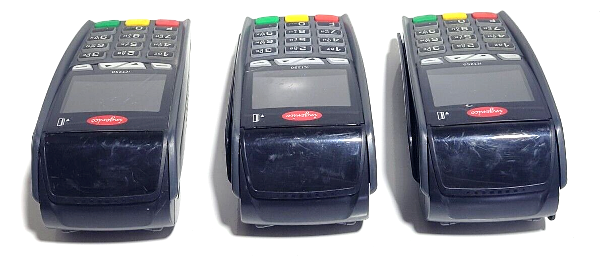 LOT OF 3 - INGENICO iCT250 Credit Card Point of Sale Terminal | eBay