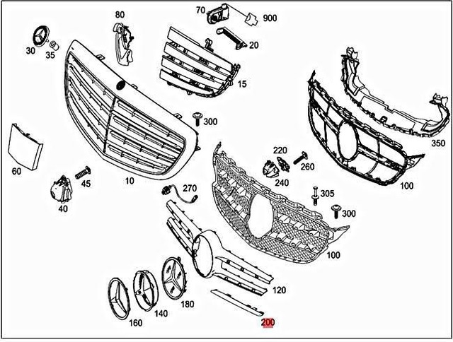 Genuine Mercedes-Benz Finish Molding 2058880073 OEM for sale online | eBay