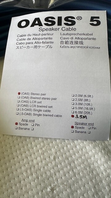 wireworld speaker OAS Cables | eBay