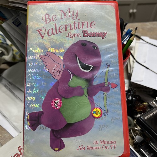 Be My Valentine Love Barney Video/15 songs/red Clamshell white VHS Tape ...