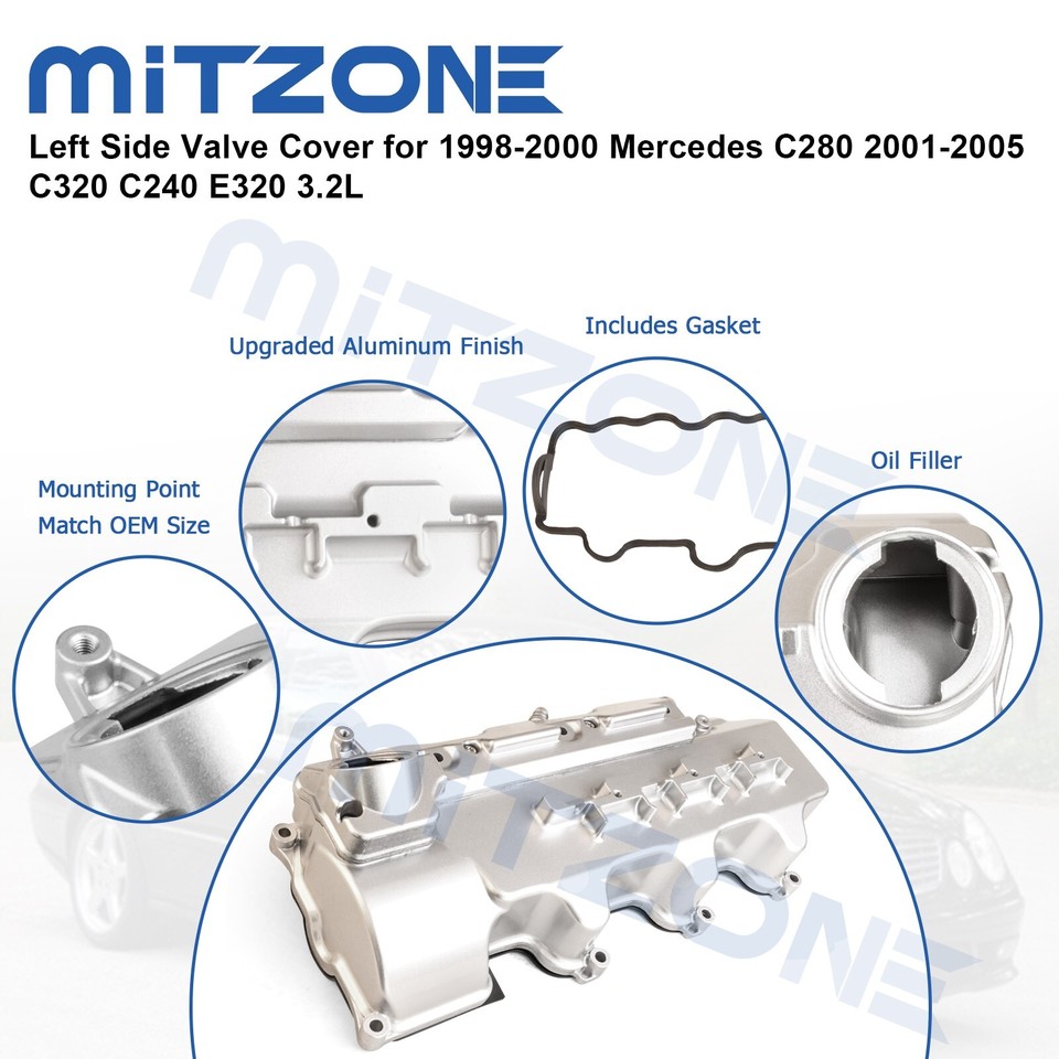 Left Side Valve Cover for 1998-2000 Mercedes C280 2001-2005 C320 C240 ...
