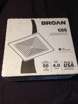 Broan Model 688 Ventilation Fan | eBay