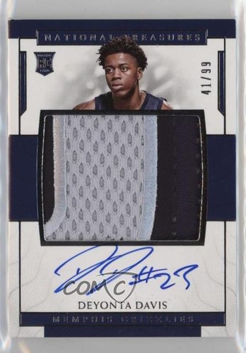 2016 Panini National Treasures /99 Deyonta Davis #124 RPA Rookie Patch ...