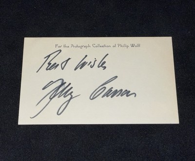 Johnny Carson Signed Index Card JSA COA Late Night Talk Show Host | eBay