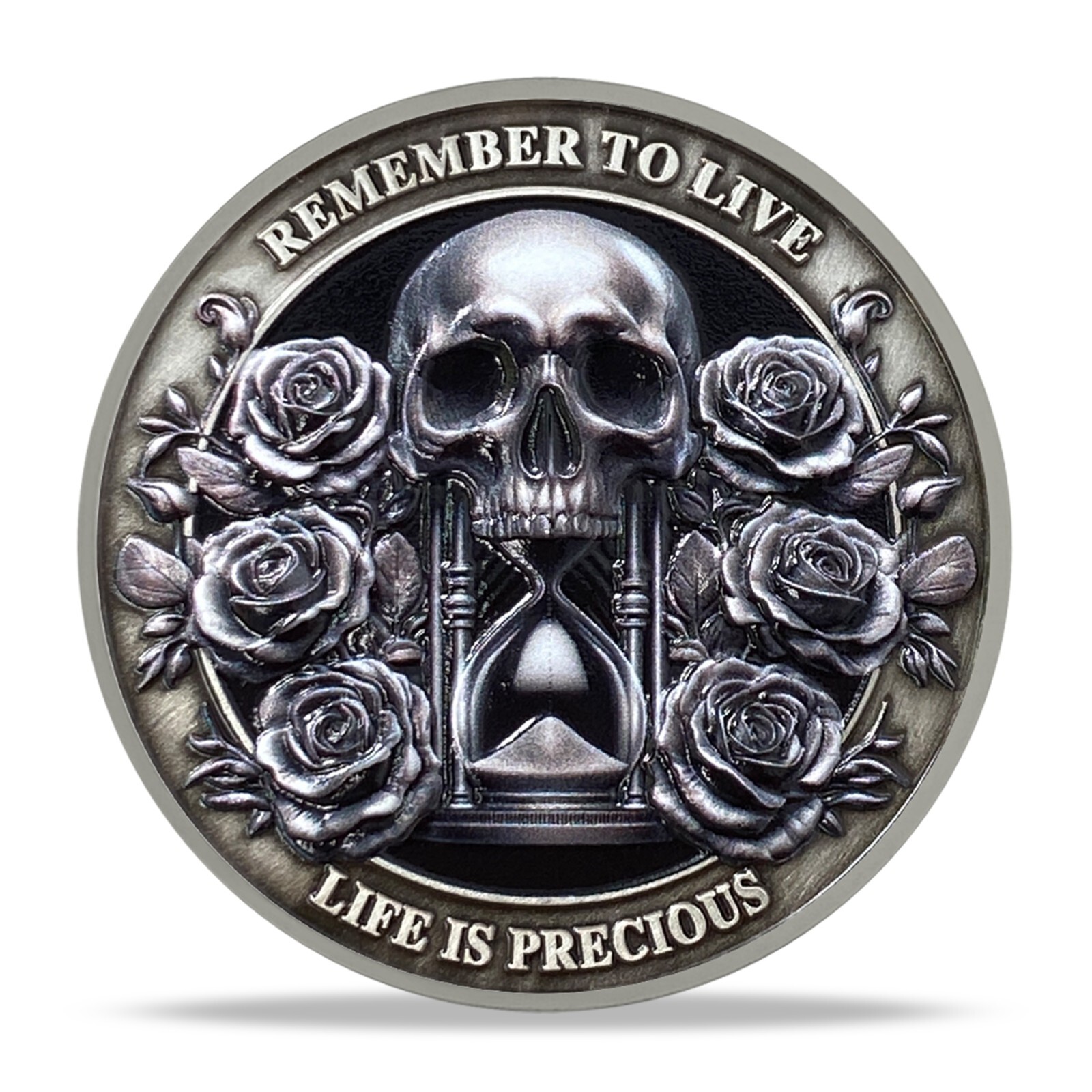 Memonto Mori Coin 3D Skull Challenge Coin Daily Stoic Practice Reminder ...