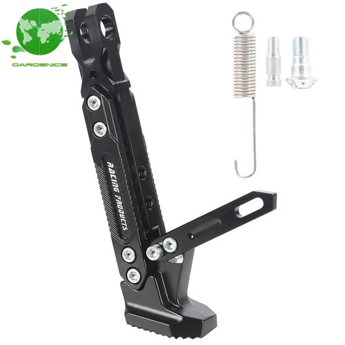 Black Adjustable CNC Metal Kickstand Foot Side Kick Support Stand For ...