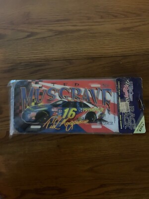 Vintage 90s TED MUSGRAVE NASCAR RACING LICENSE PLATE ~ RACE PACK / NIP ...