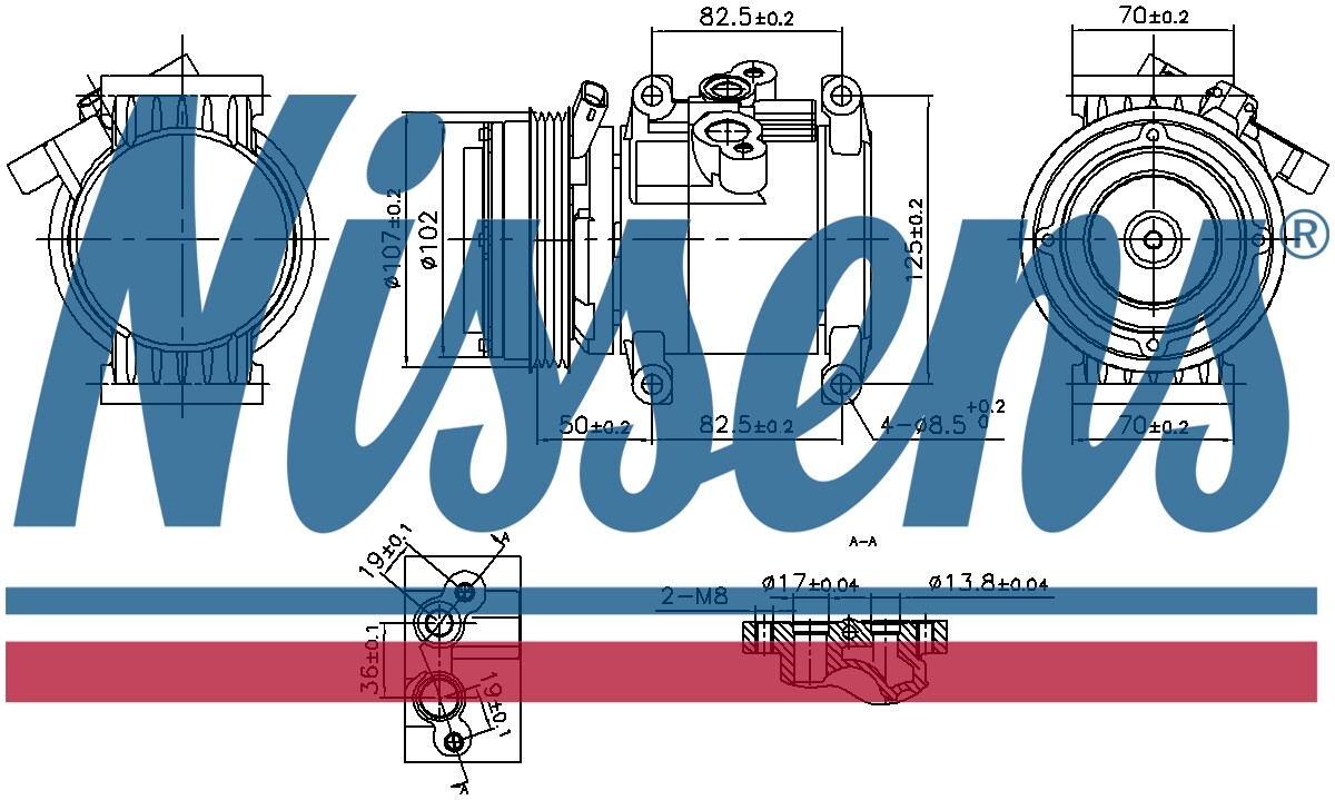 Nissens Compressor 891011 for eg. CHEVROLET SPARK (2010) 1.0 for sale ...