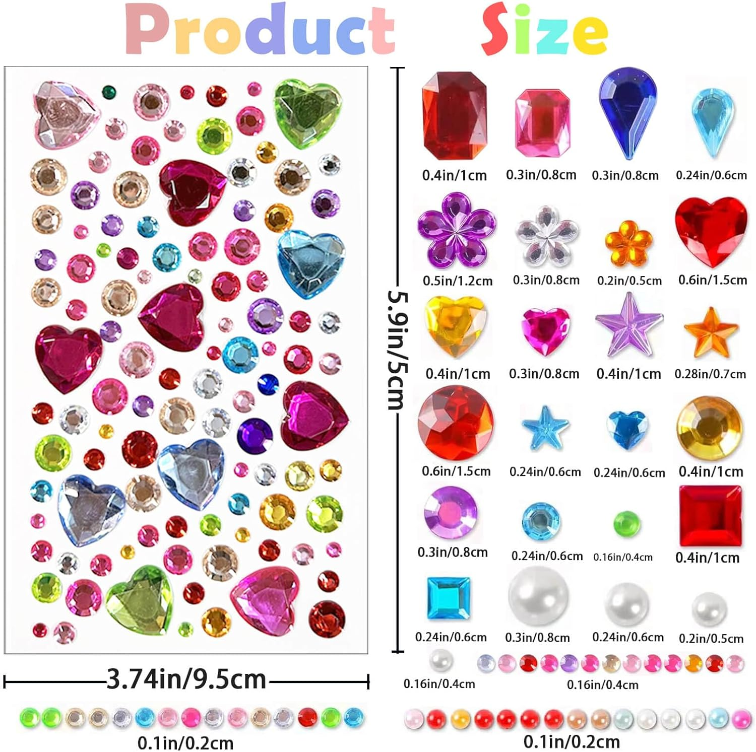 2785Pcs Gem Stickers, Self Adhesive Gems for Crafts, Acrylic Bling ...