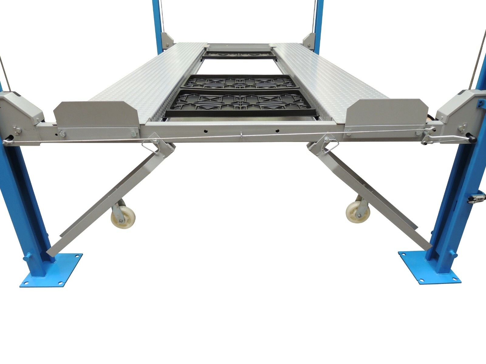 4 POST CAR LIFT / VEHICLE RAMP / PARKING LIFT / WITH MOBILE WHEEL KIT 3 ...