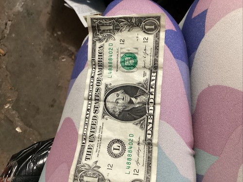 SOLID FIRST QUAD 8888 in "LUCKY" $1 Dollar Bill FANCY UNIQUE SERIAL ...