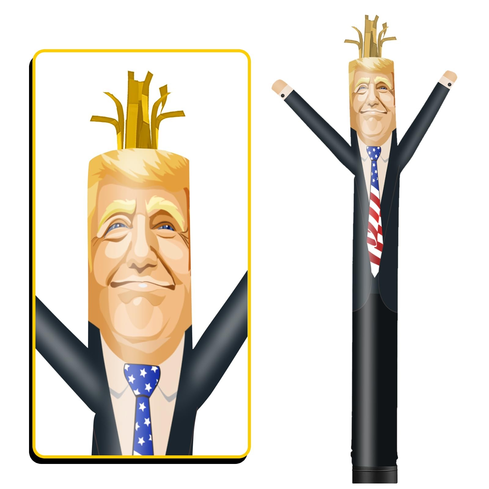 10FT Tall Inflatable Tube Man Trump Theme (12''Diameter) Wacky Wavy ...