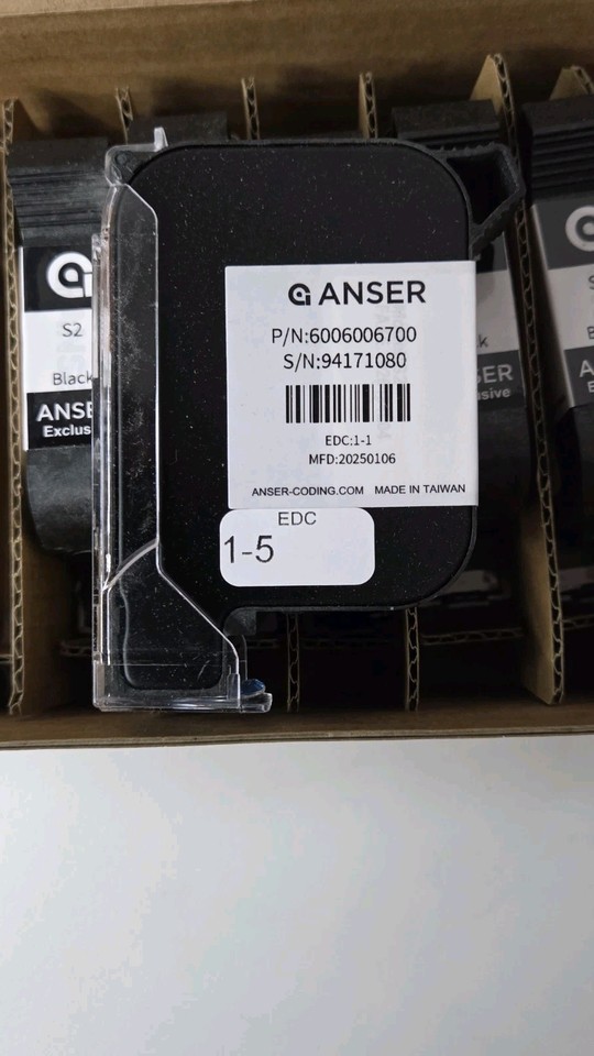 Anser S2 Black Ink 32ml For U2 Pro S/Smart Inkjet Cartridges MFD 2025 ...