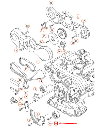 NEW AUDI A4 B7 TOOTHED BELT IDLER PULLEY 059109244B OEM | eBay