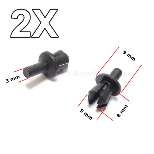 2X Front Wheel Arch Liner,Lining 5mm Plastic Expanding Rivets Clips for ...