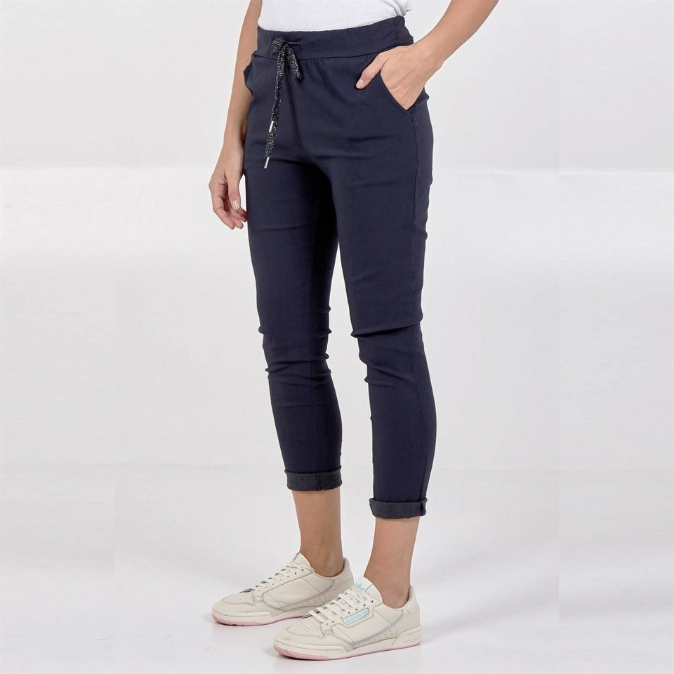 Womens Lagenlook Italian Magic Pants Ladies Casual Stretch Jogger Style ...