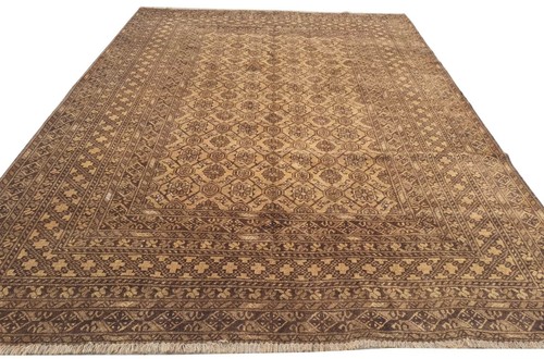 Authentic Hand Knotted Vintage Afghan Turkmen Basheeri Wool Area Rug 9 ...