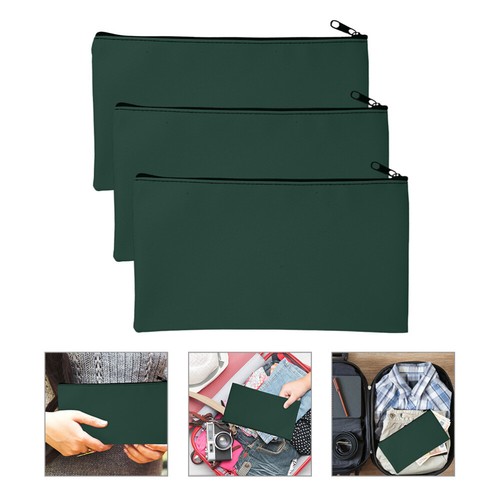 3 Pcs Bill Bag Miss Travel Bank Money Bags Pouches for Cash with Zipper ...