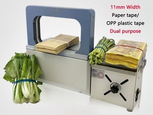 Automatic Paper Tape/OPP Plastic Tape Banding Machine Small Vegetable ...