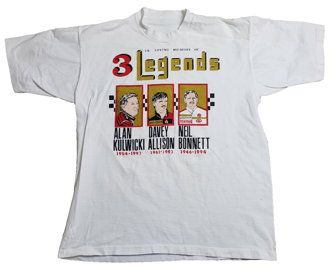 Vtg Nascar 3 Legends In Loving Memory Alan Kulwicki D… - Gem