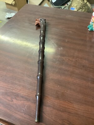 Vtg VIETNAM WAR HAND CARVED WOODEN DRAGON SHORT TIMERS SWAGGER STICK ...