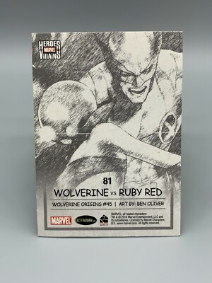 Wolverine vs Ruby Red #81 of Marvels Heroes and Villains Base set NM | eBay