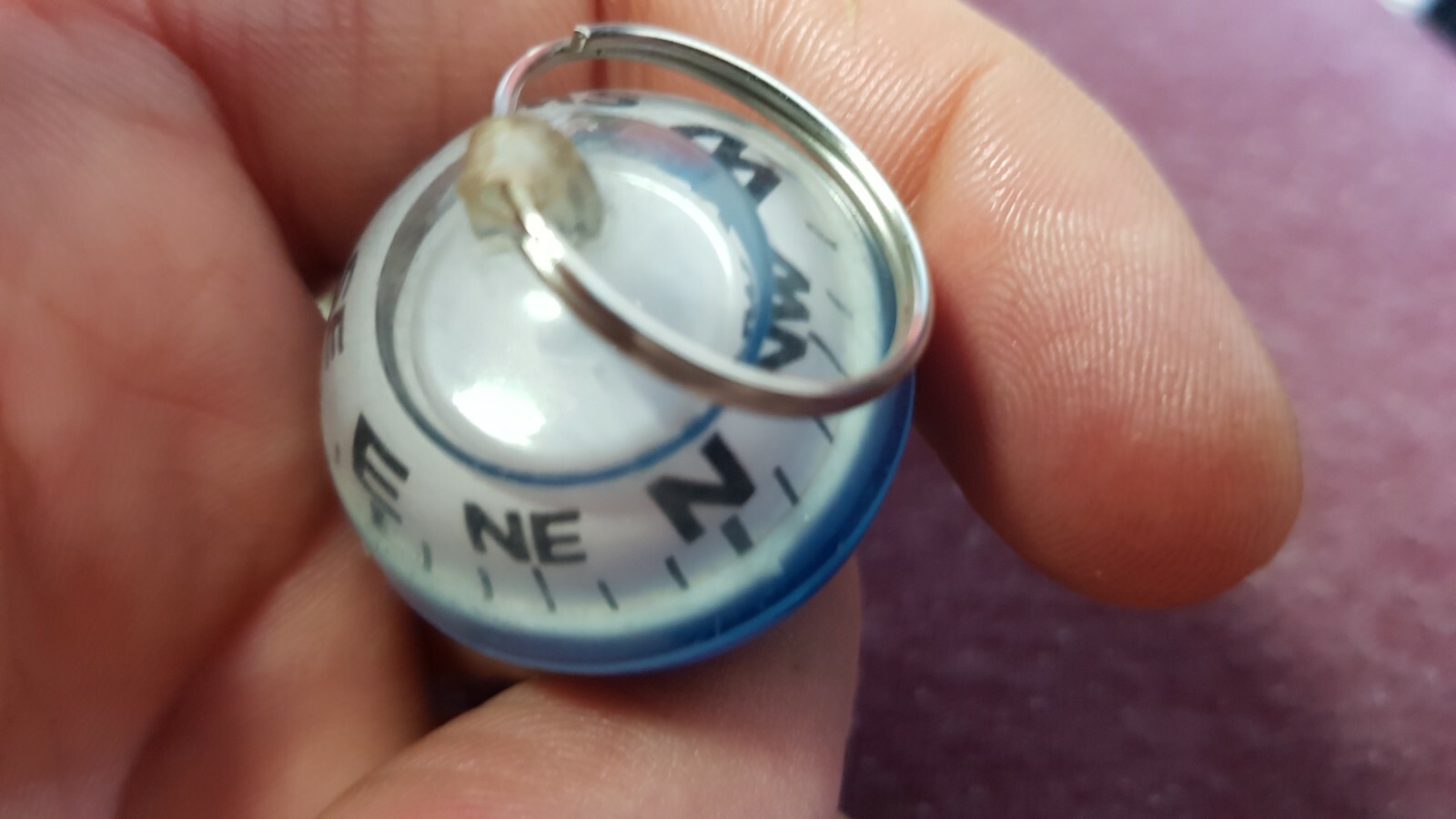 keychain old plastic era vintage compass ball shape | eBay