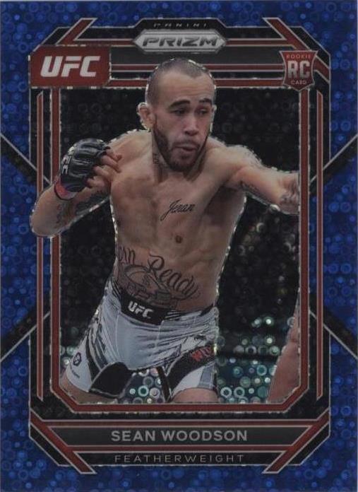2023 Panini Prizm UFC - Sean Woodson #166 Blue under Card Prizm /25 (RC ...