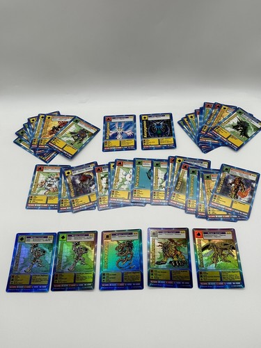 40 Digimon TCG 1999 Card LOT Bandai Holo 1st Edition Metaletemon ...