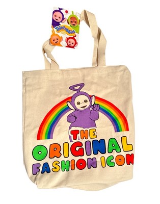 2025 New Release Teletubbies Large Canvas Tote Bag Purple Tinky Winky ...