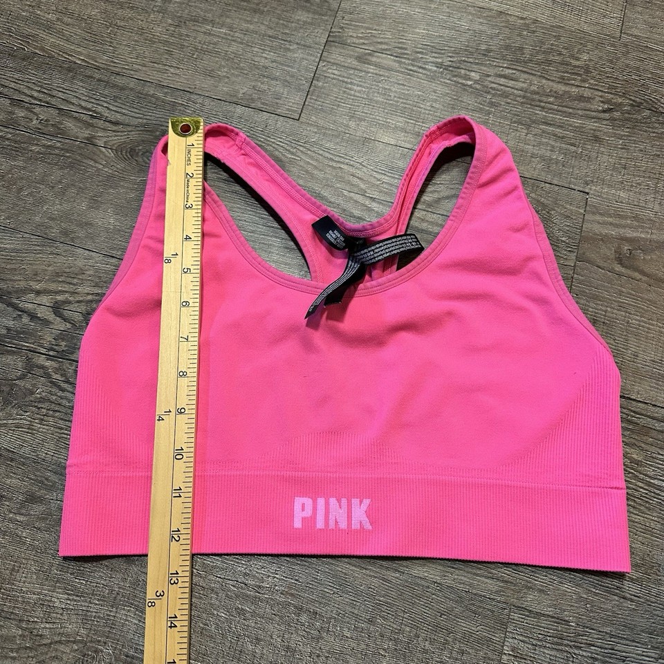 Victorias Secret XL Extra Large Sports Bra Seamless Lightly Lined Pink ...