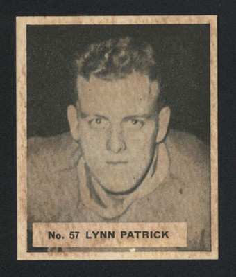 1937-38 V356 WORLD WIDE GUM ~ #57 ~ LYNN PATRICK ~ HALL OF FAME MEMBER ...