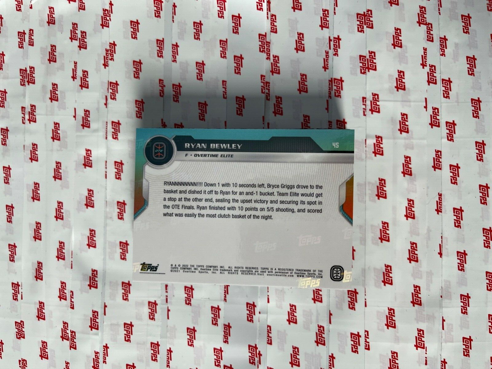 Ryan Bewley - 2022 Overtime Elite TOPPS NOW® Card 45 - PR: 227 | eBay