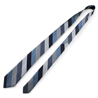 Ryan Seacrest Necktie Multi Color Diagonal Stripe Polyester Silk 58" L ...