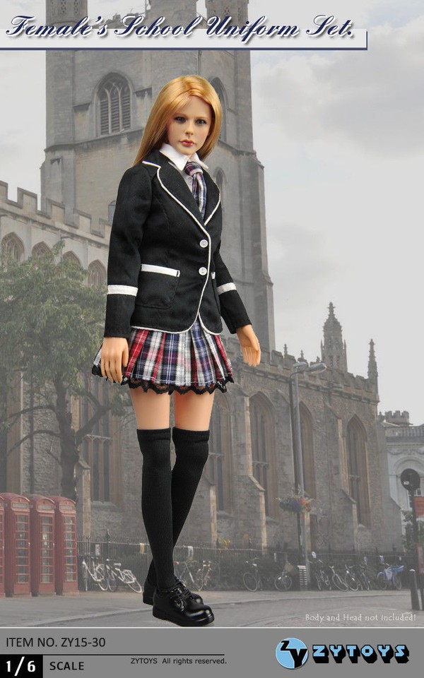 1/6 Scale Girl School Uniform Clothing Set For 12" PHICEN Hot Toys ...
