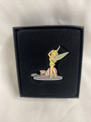 RARE LE Disney Pin Tinker Bell on Mirror with Yarn Thimble Sewing ...