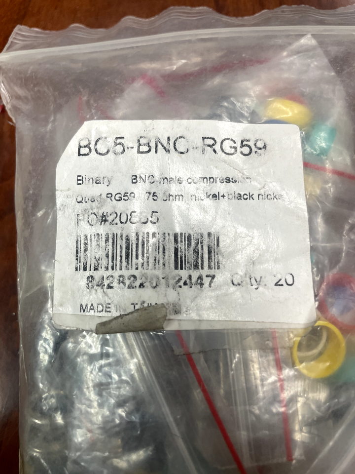 Binary™ BNC Male Compression Connector 75 Ohm (BC5-BNC-RG59) | eBay