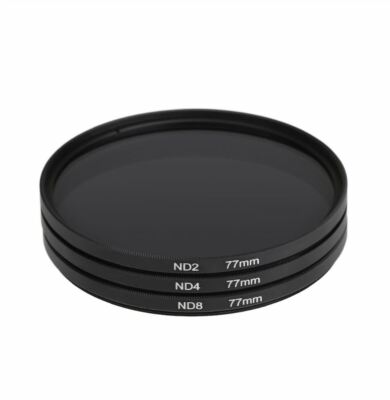 Choho 3pc Nuetral Density Filter Set ND2 ND4 ND8 Canon Nikon Fuji Sigma ...